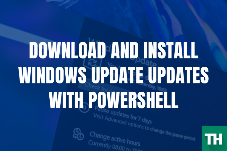 Download and Install Windows Updates with Powershell