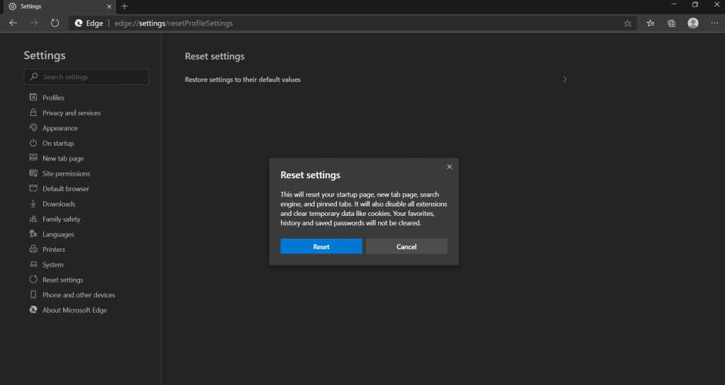 How to Repair or Reset Edge Chromium | Techulk